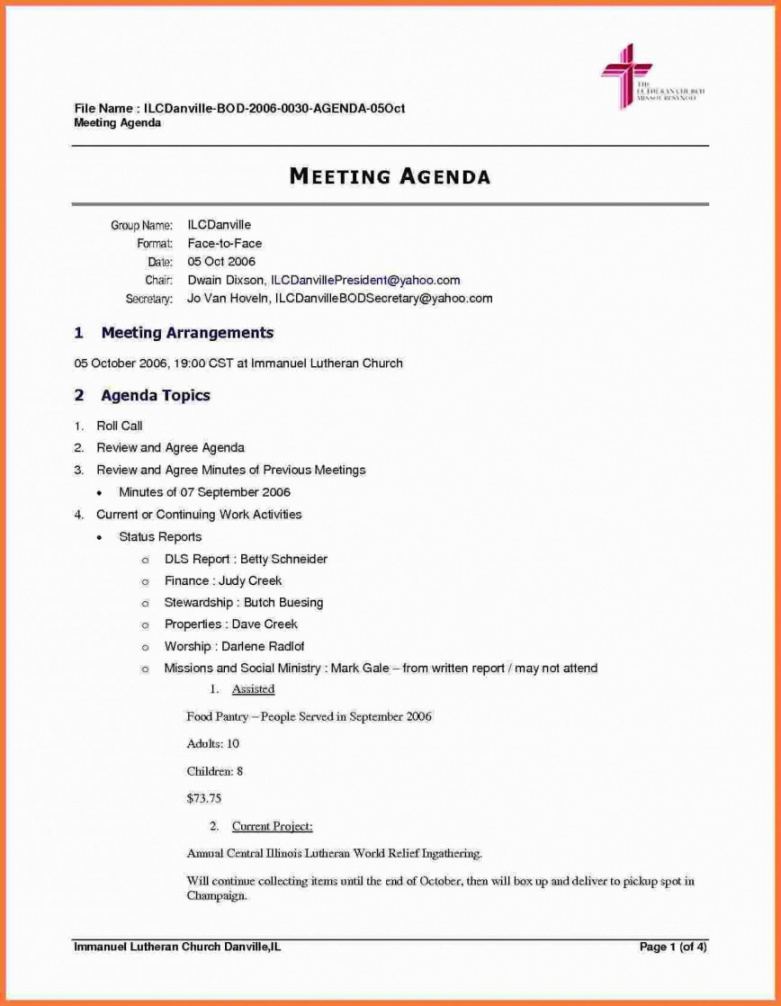 Sample Meeting Agenda Template Addictionary Agenda For A Meeting