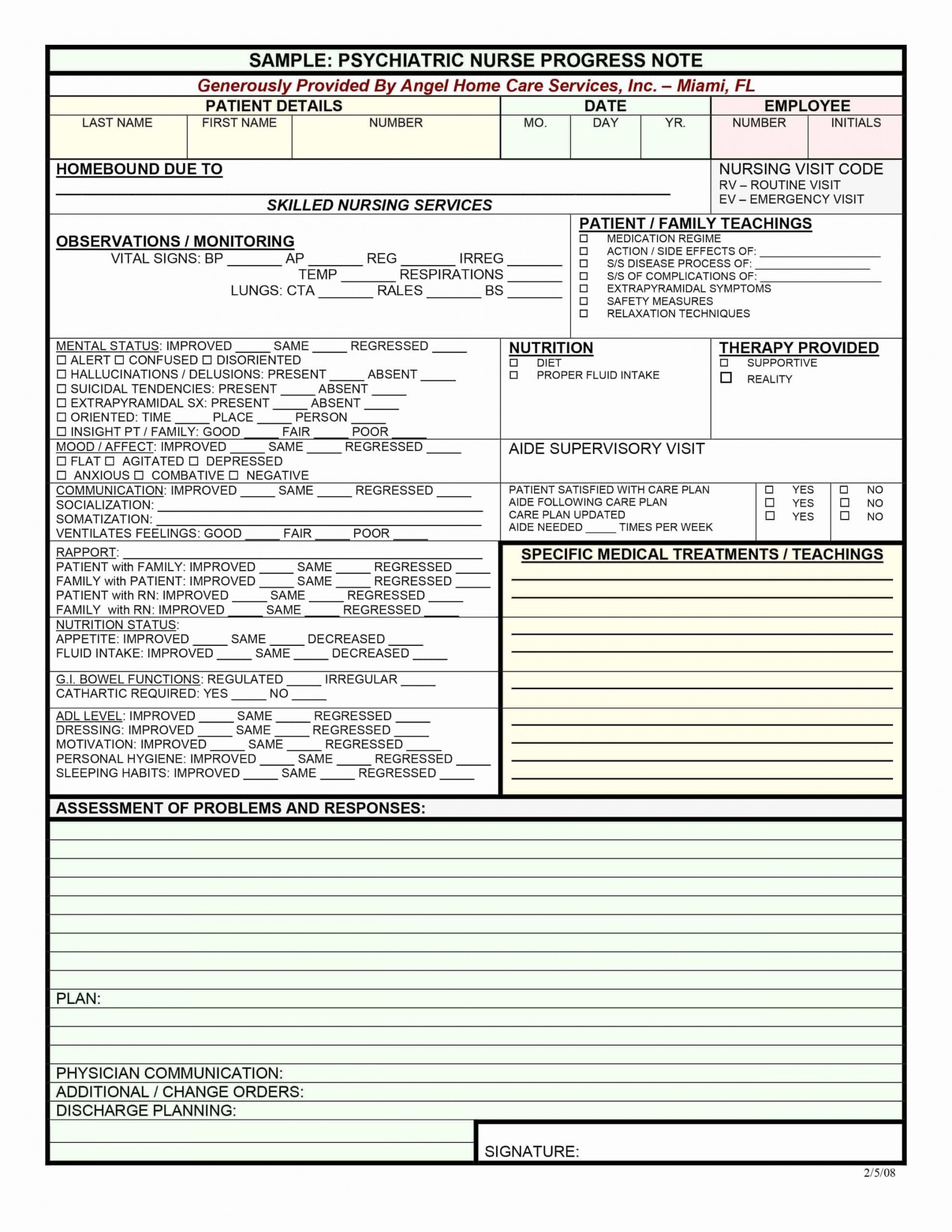 Free 43 Progress Notes Templates Mental Health Psychotherapy Internal Medicine Progress Note 