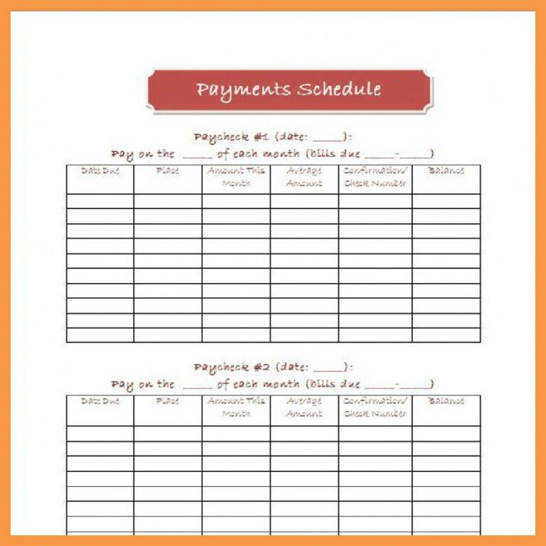 Bi Weekly Bill Pay Template Customer Service SavePaying